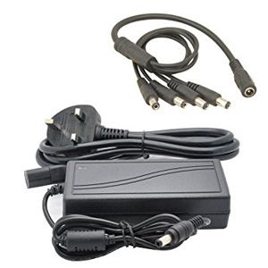 5.0amp 12v DC regulated 4 way camera power supply | Cctv