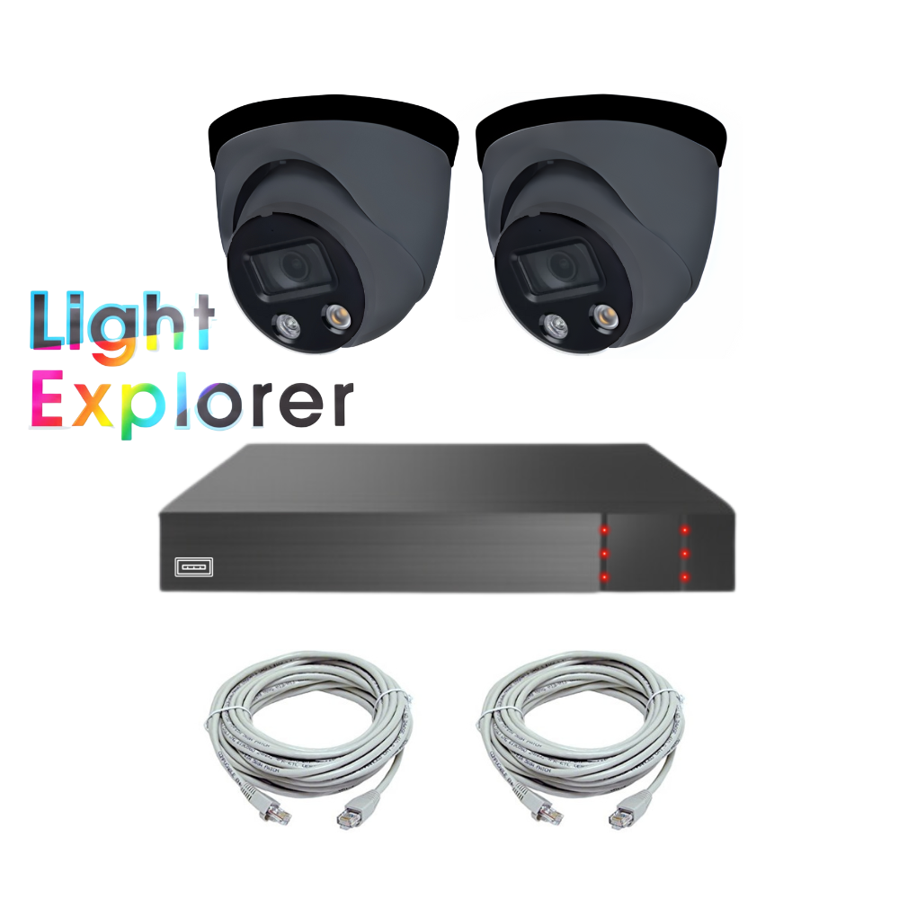 4MP AI Dual Light 2 OR 3 CAMERA IP CCTV KIT | Cctv